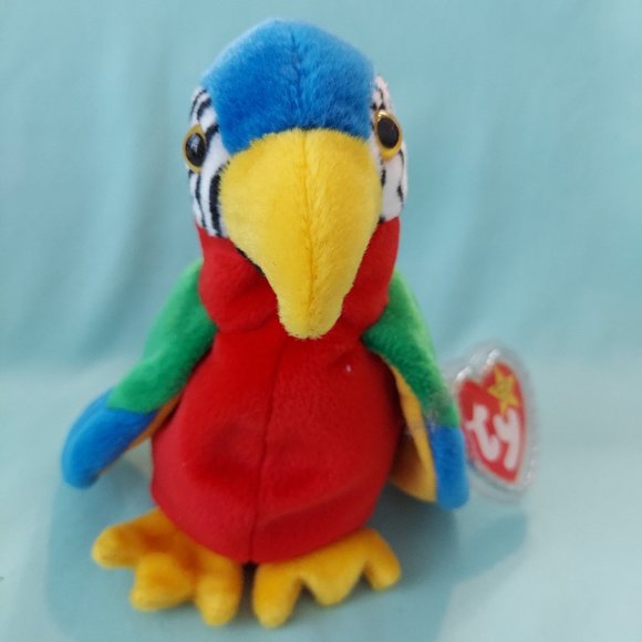 Ty | Toys | Ty Beanie Baby Jabber The Parrot Original Tag With Tag ...